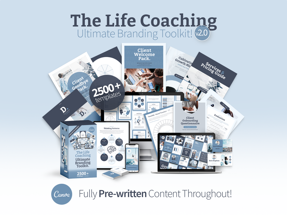 Life Coaching Branding Toolkit (Modern) – simplifymysocials
